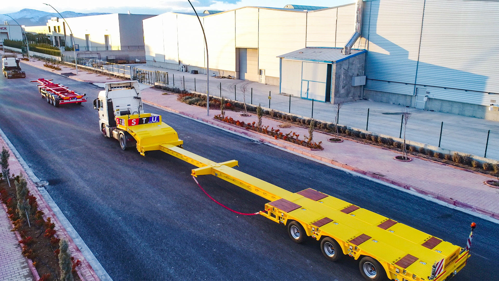 Hydraulic Steering 3 Axle Lowbed Trailers